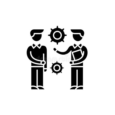 Research Project Black Icon Vector Sign On Isolated Background Research Project Concept Symbol