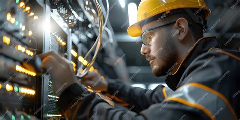 Optimizing Supercomputer Performance It Technician Conducting Server