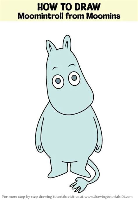 How To Draw Moomintroll From Moomins Moomins Step By Step DrawingTutorials Com