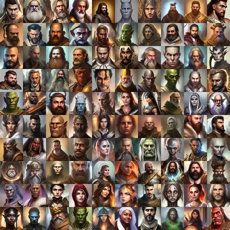 Artstation Vtt Ttrpg Fantasy Portrait Pack 3 200 Characters Game Assets