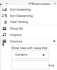 Javascript Remove The Sorting Options From The Telerik RadGrid