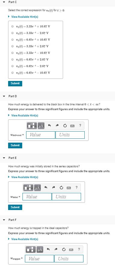 Solved The Two Series Connected Capacitors In Figure 1 Are