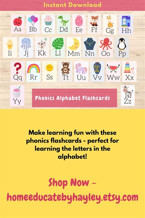 Phonics Alphabet Flashcards Teach The Abcs With Engaging Pictures