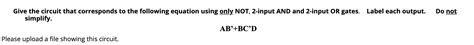 Solved Give The Circuit That Corresponds To The Chegg