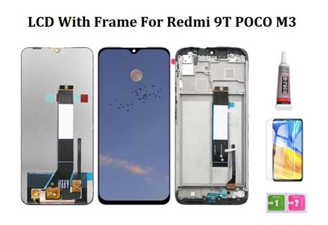 LCD With Frame For Redmi 9T POCO M3 M2010J19CG M2010J19CI LCD Display ...