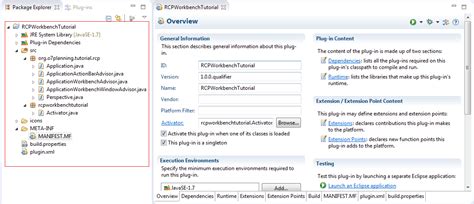 Eclipse RCP Tutorial For Beginners Workbench Application O Planning Org