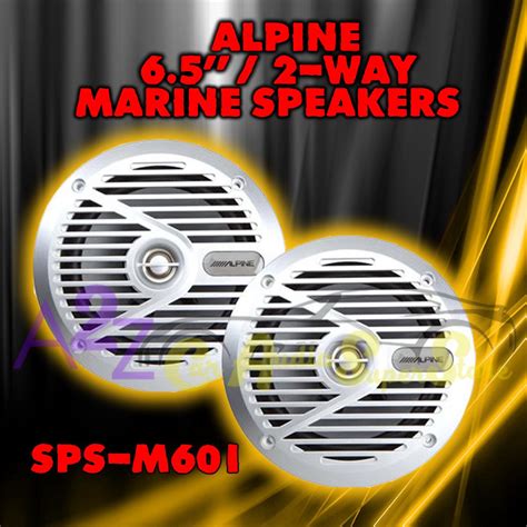 Alpine Sps M601 Lot De 2 1 Haut Parleurs Marine Alpine Sps M601