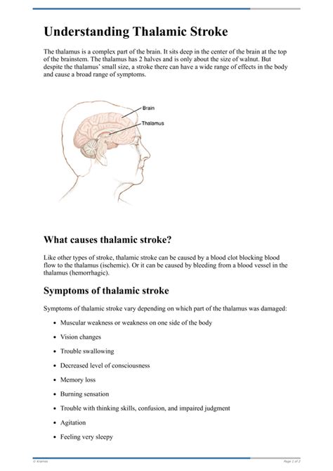 Text Understanding Thalamic Stroke Healthclips Online