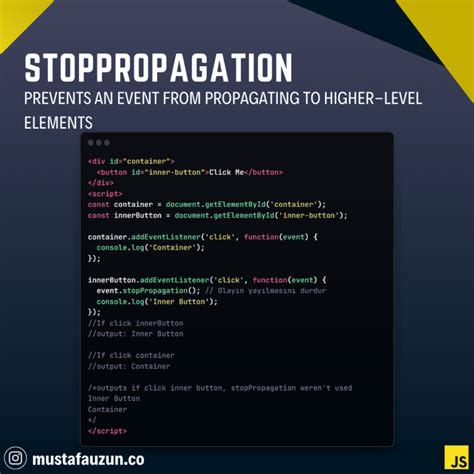 javascript stoppropagation mustafa ateş uzun blog