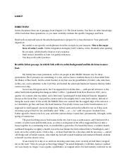 Analyzing Chapter 1 Excerpts from The Great Gatsby | Course Hero