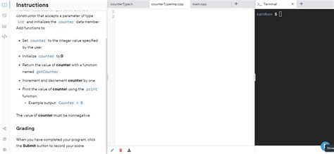 Solved Instructions Define A Class CounterType To Implement Chegg Com