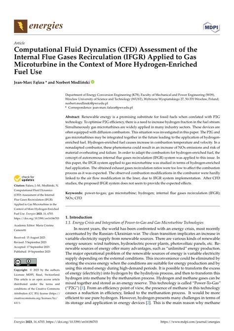 Pdf Computational Fluid Dynamics Cfd Assessment Of The Internal Flue Gases Recirculation
