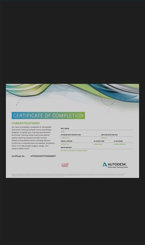 Completion Certificate Of Revit Architecture Ancy Jaison