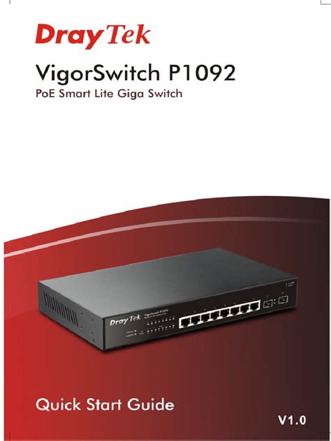 1516069488 Draytek Qs Vigorswitch P1092 V1 0 Pdf Electromagnetic Interference Network Switch