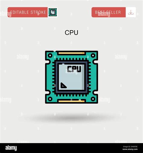 Cpu Simple Vector Icon Stock Vector Image And Art Alamy