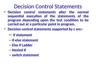 Control Statements Ppt Definition PPT Programming Languages Computing