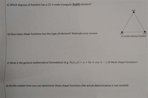 Solved Finite Elements Fem Please Solve The Question In