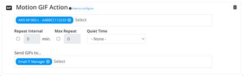 how to configure a motion action in room alert manager avtech