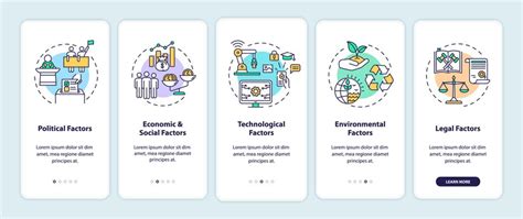 Premium Vector Pestel Analysis Onboarding Mobile App Page Screen With