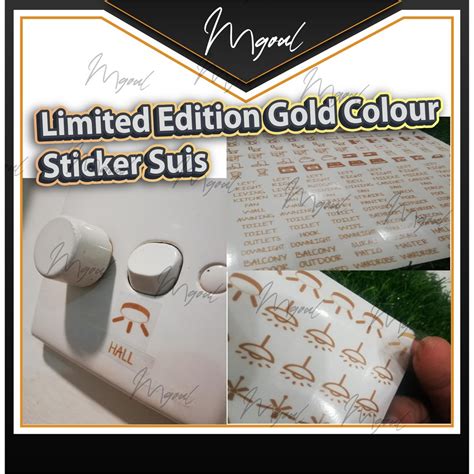 Limited Edition Gold Sticker Suissticker Switch Icon And Wording Label