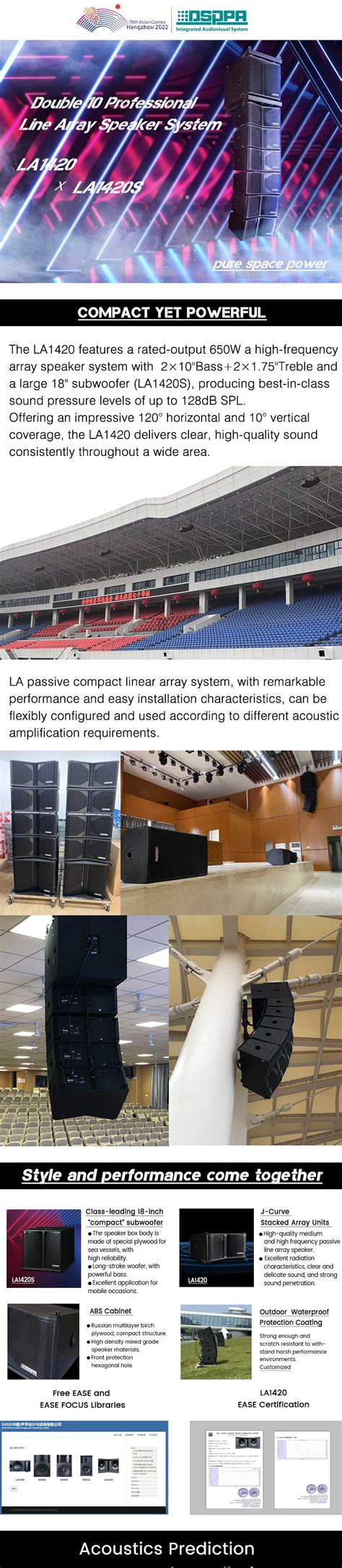 speaker lengkap la1420 double 10 array guangzhou dsppa audio co ltd