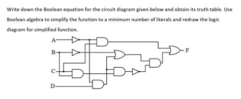 Solved Write Down The Boolean Equation For The Circuit Chegg Com