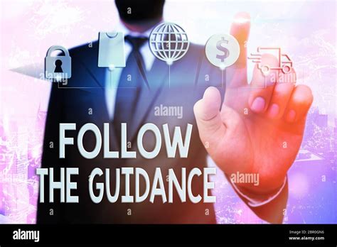 Conceptual Hand Writing Showing Follow The Guidance Concept Meaning