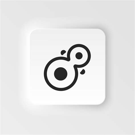 Cell Division Bioengineering Neumorphic Style Vector Icon