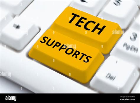 Text Sign Showing Tech Supports Concept Meaning Help Given By Technician Online Or Call Center