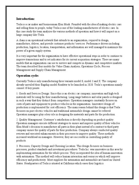 Specialization Assignment Tesla Pdf Tesla Model S Car