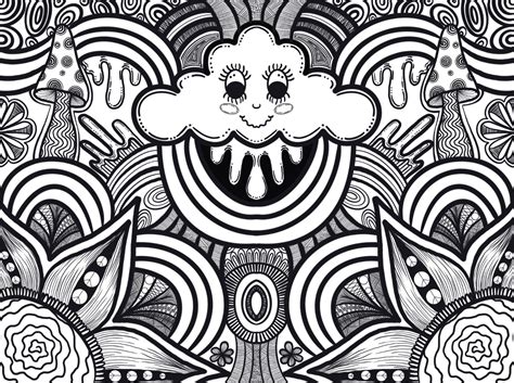 Aesthetic Trippy Coloring Pages