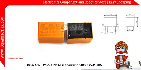 Relay Spdt 3v Dc 6 Pin Kaki Hk4100f Hk4100f Dc3v Shg