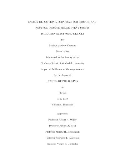 And Neutron Induced Single Event Upsets In Modern Electronic