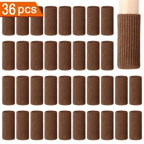 36 Pcs Brown Polyester Furniture Socks Viaky Chair Leg Floor Protector