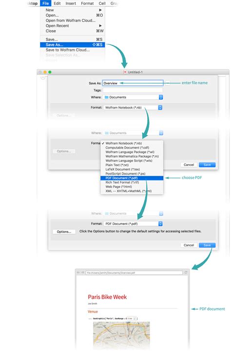Save A Notebook As A Pdf—wolfram Documentation