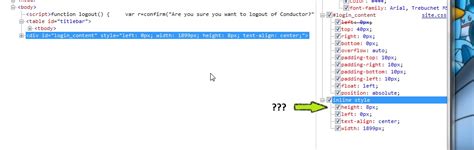Html Ie7 Automatically Setting Inline Style Height Stack Overflow