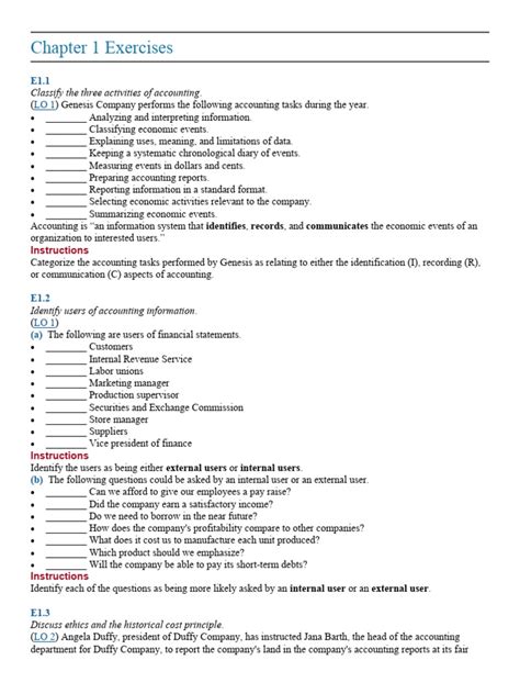 Chapter 1 Exercises 2 Pdf Balance Sheet Equity Finance