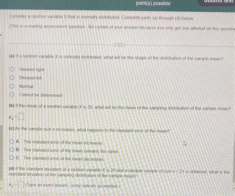 Solved Consider A Random Variable X That Is Normally Chegg