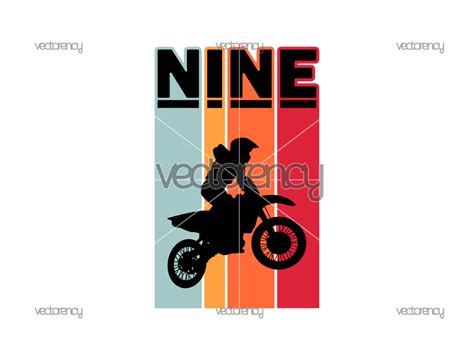 Motocross Svg 9th Birthday Design Shirt Png Vectorency