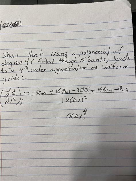 Solved To A Show That Using A Polynomial Of Degree Chegg