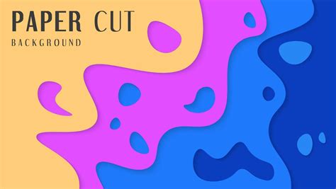Colorful Abstract Wave Papercut Style Background Design 20203767 Vector Art At Vecteezy