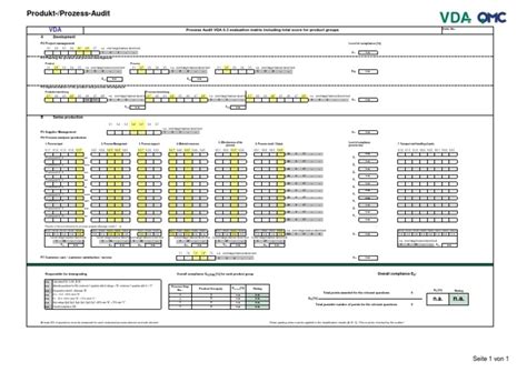 Vda 63 Process Audit Overview Pdf Business