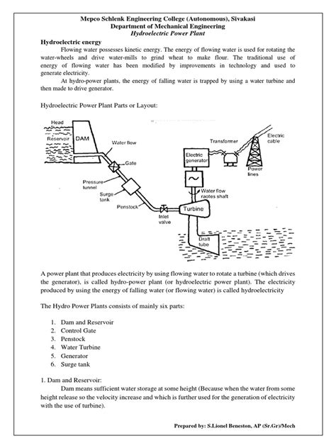 Hydroelectric Power Plant Pdf Hydroelectricity Power Station