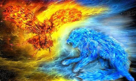 Water And Fire Wolf Wallpapers Top Free Water And Fire Wolf