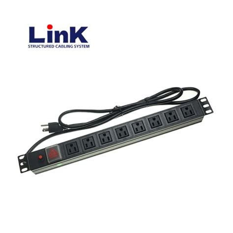 1u Horizontal Power Distribution Unit PDU With Lockable Switch And Surge Protection 1u PDU And