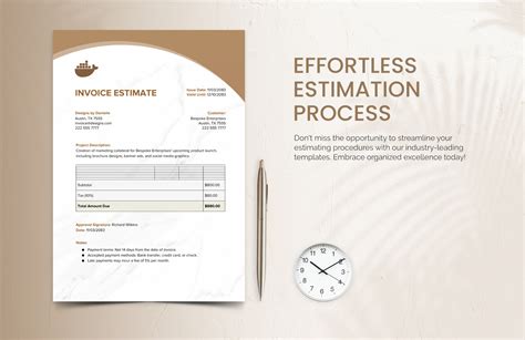 Invoice Estimate Template In Word Download Template Net