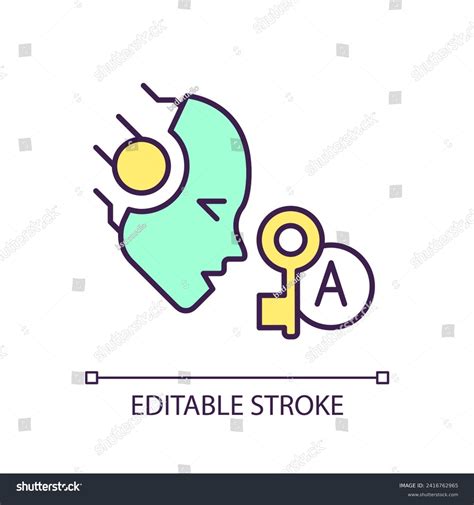 Editable Predictive Keyword Analysis Icon Representing Stock Vector