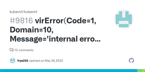Virerrorcode1 Domain10 Messageinternal Error Unable To Execute