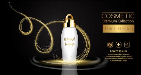 현실적인 템플릿 화장품 패키지 액체 기름의 3d 스플래시입니다 튀는 아르간 오일 모발 보호 화장품 제품 팩 디자인