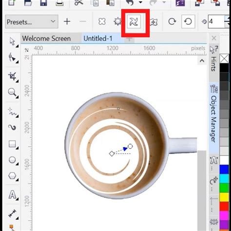 tutorial corel draw bikin latte art aesthetic cuma 30 detik